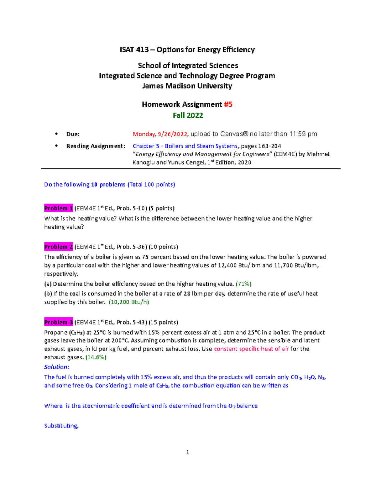 Hw 5 (2022) review - Tony Chen ISAT 413 James Madison University hw 5 ...