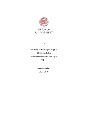 Tenta VT22 Fysiologi och anatomi I - Kurskod - Bedömningsform - Starttid 03.06 06: Sluttid 03.06 ...
