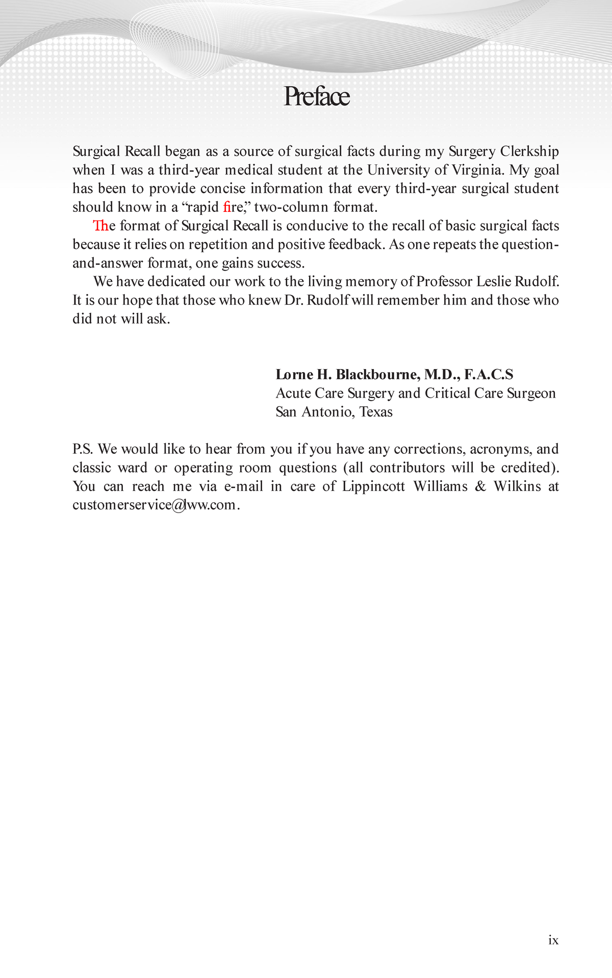 Surgical Recall 7th Edition Best Medical Books-2 - Preface Surgical ...