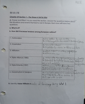 05.01 World War Again - Step 2: Respond to each of the prompts below in ...
