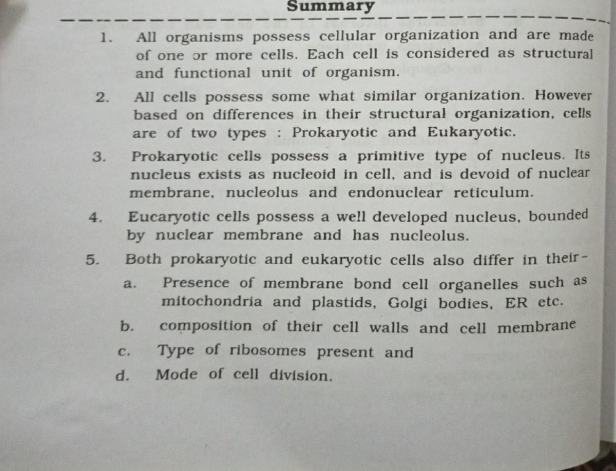 Summary of morphology of bacteria - Summary-_- All organisms possess ...