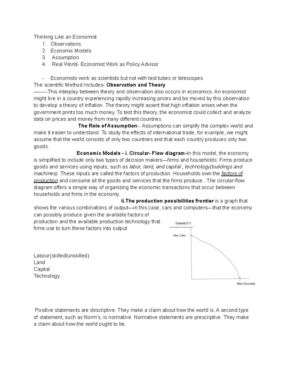 Week 2 Thinking Like a Economist - Thinking Like an Economist 1 ...