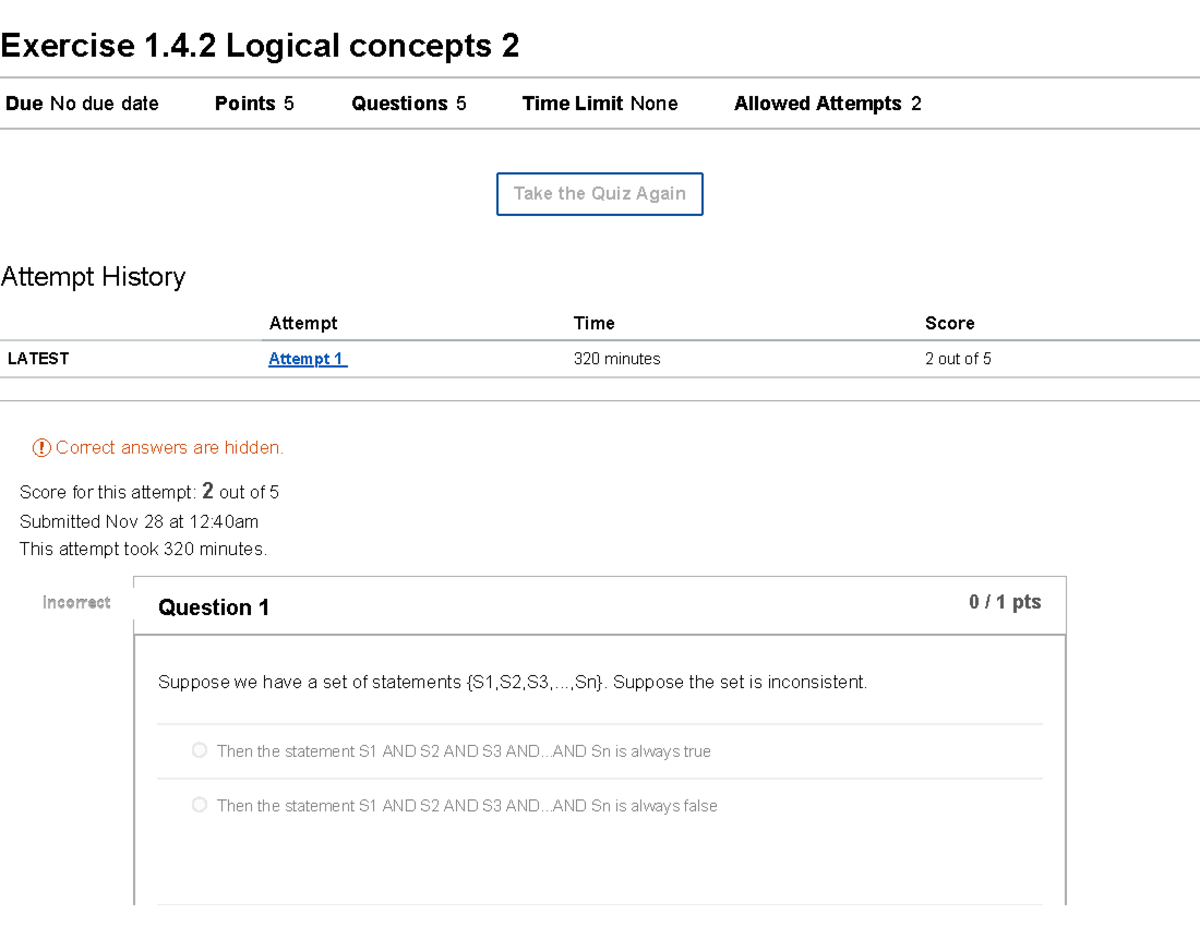 Exercise 1.4.2 Logical concepts 2 PHIL 220A 003 99A 2021WA Symbolic ...