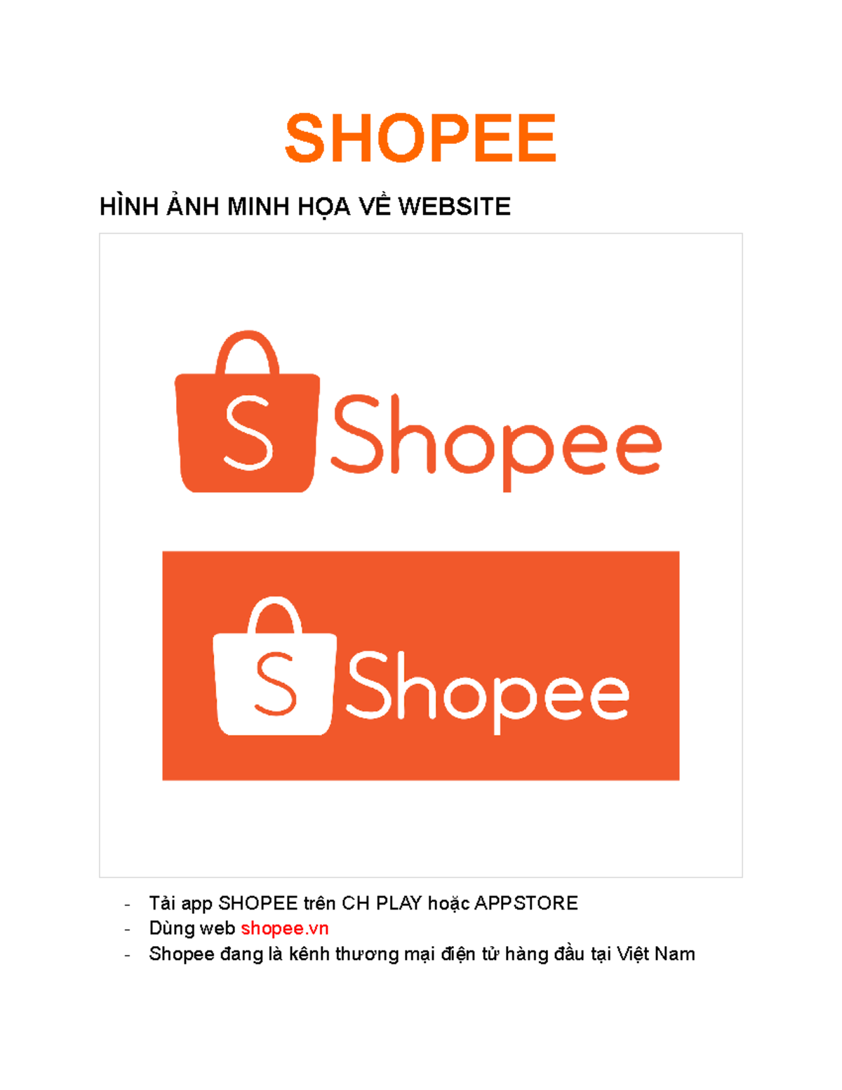 Shopee - Giowis thiệu ngành hệ thống thông tin - SHOPEE HÌNH ẢNH MINH HỌA VỀ WEBSITE Tải app ...
