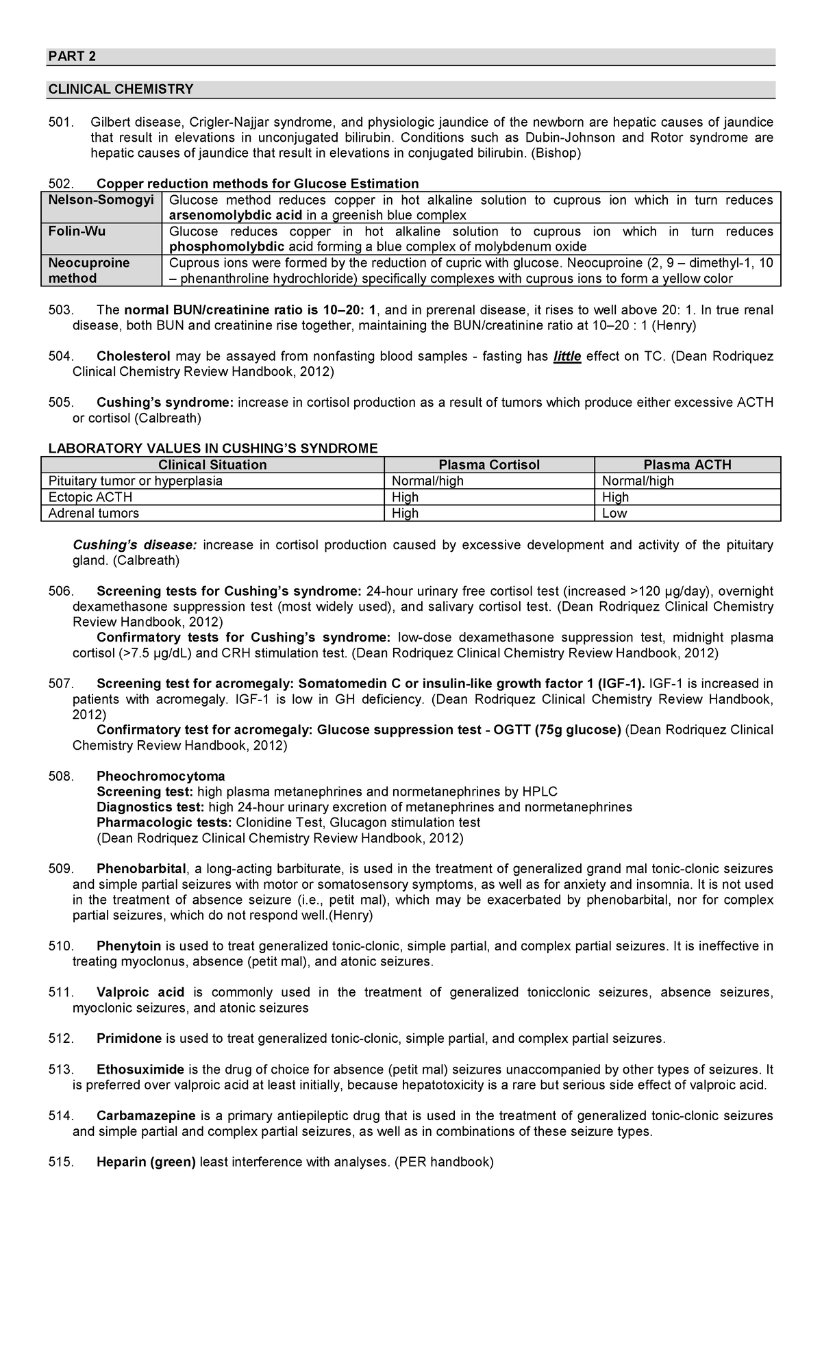 Additional review notes 2 - PART 2 CLINICAL CHEMISTRY Gilbert disease ...