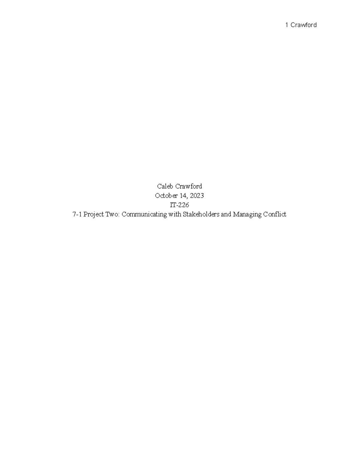 7-1 Project 2 IT-226 - Caleb Crawford October 14, 2023 IT- 7-1 Project ...