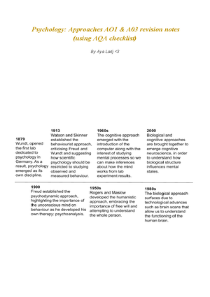 Attachment revision booklet - Psychology: Attachment AO1 & A revision ...