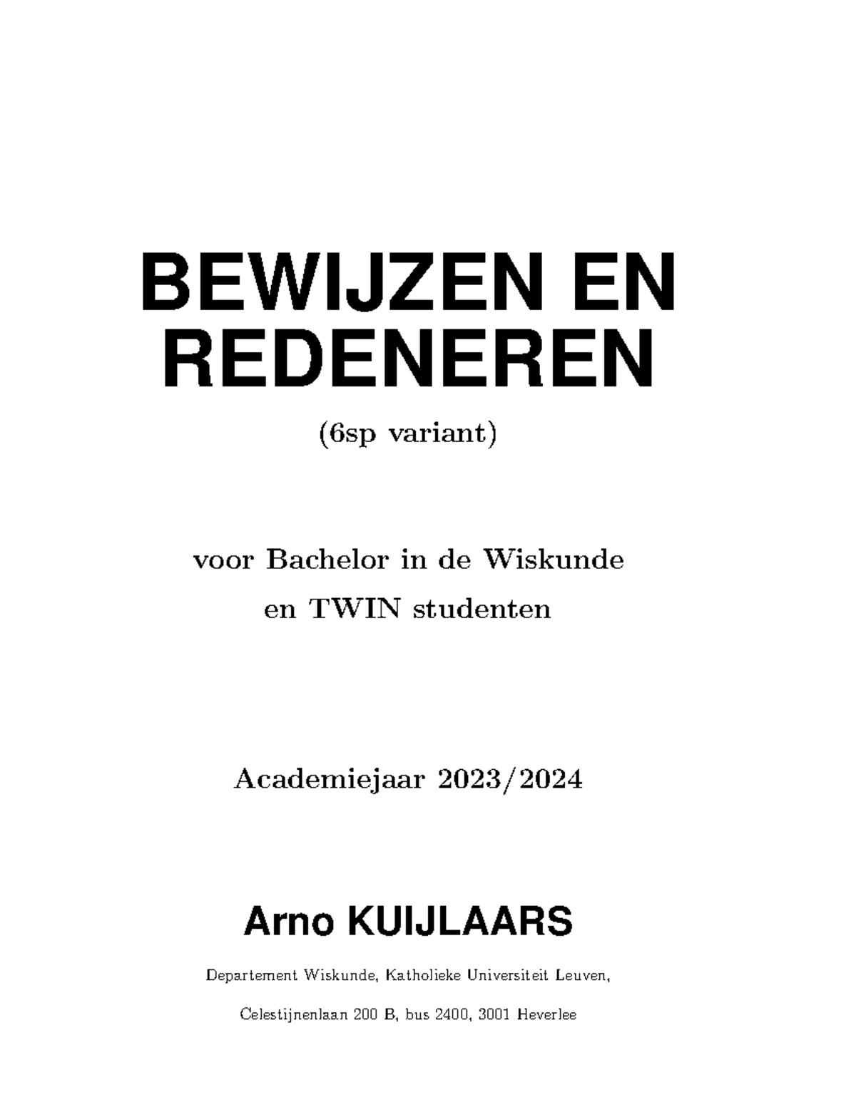 Bewijzen Redeneren 6sp 2023 - BEWIJZEN EN REDENEREN (6sp variant) voor ...