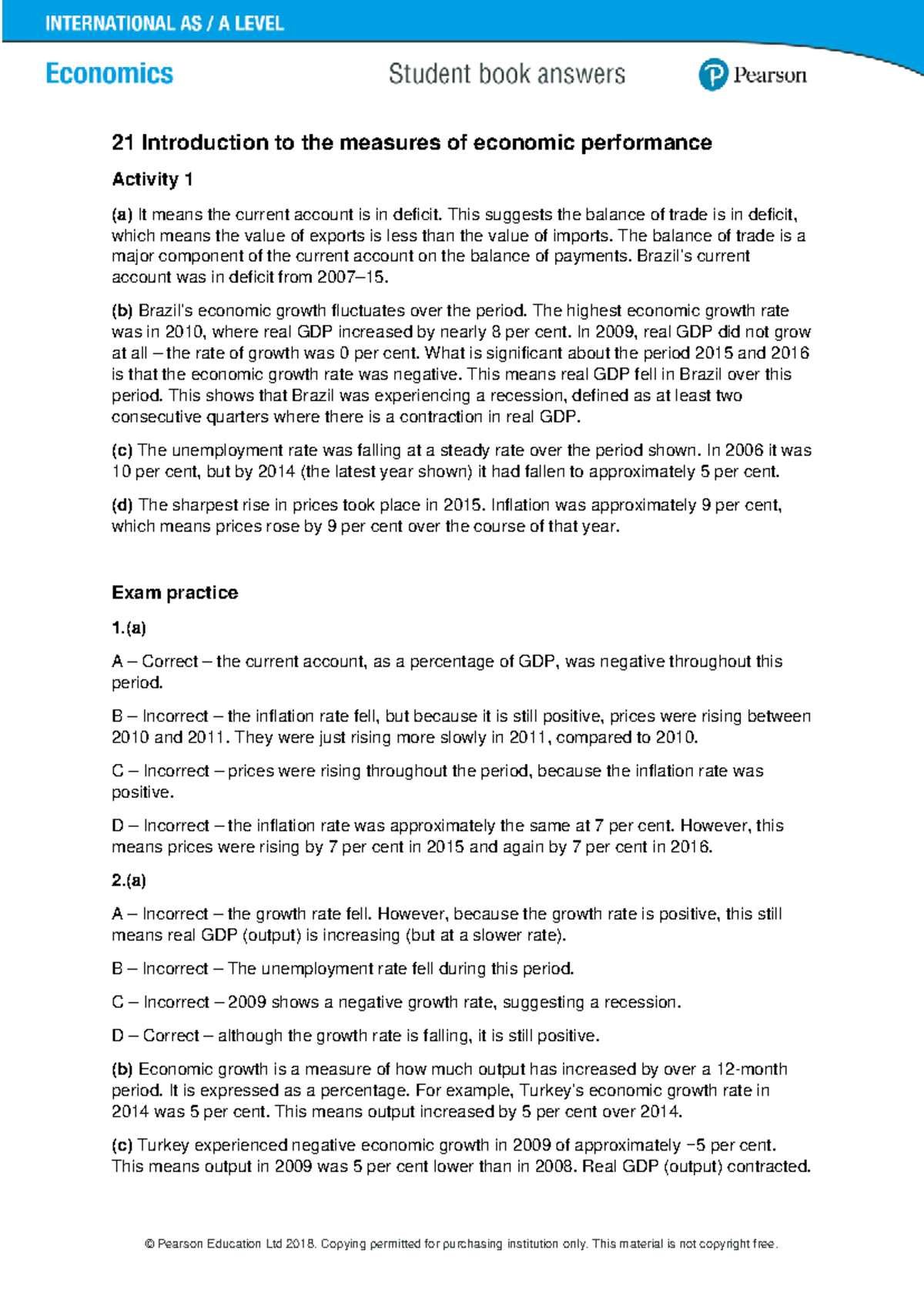 IAS economics student book answers unit 2 - 21 Introduction to the ...
