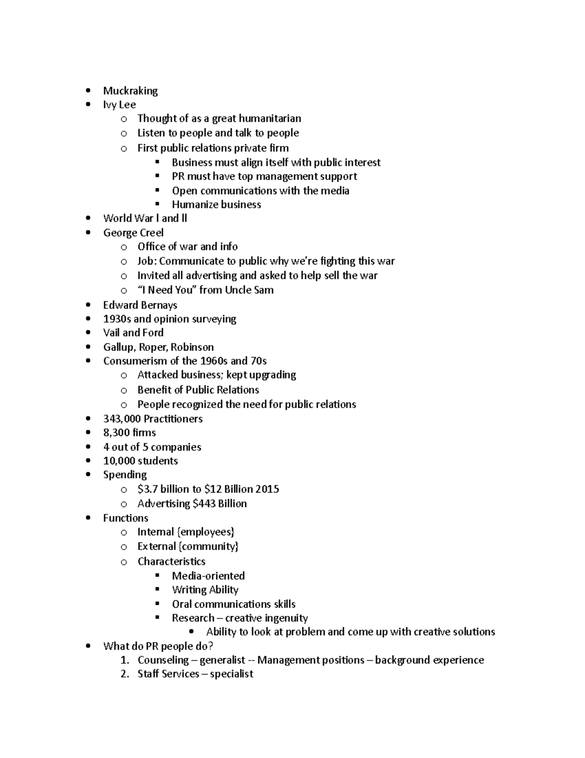 Public relations 4;22 - Professor Bill Dean's Class - Muckraking Ivy ...