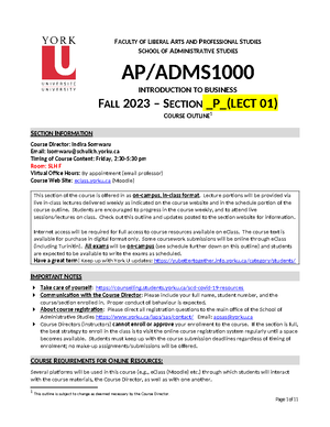 Wk8-9. Checklist - ADMS 1010 Week 8 Checklist Learning objectives... By the end of this week ...