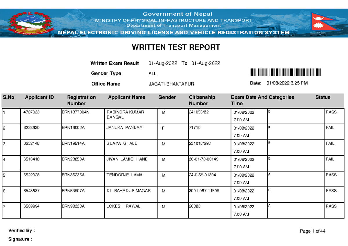 Written Test Report 2022-08-01 03-42-22-527 - WRITTEN TEST REPORT ...