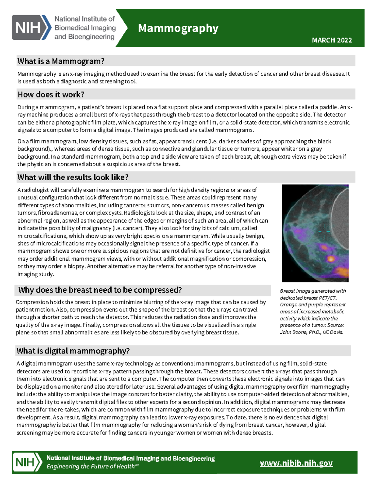 Fact-Sheet-Mammography - National Institute of Biomedical Imaging and ...