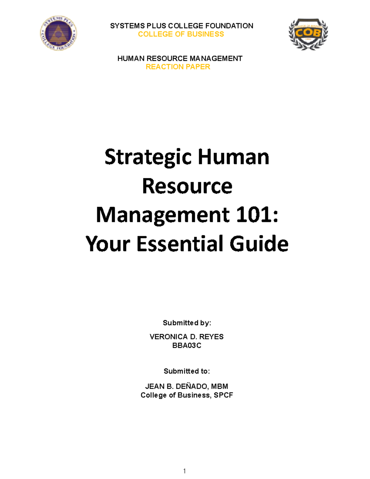 Strategic Human Resource Management 101 Your Essential Guide - SYSTEMS ...
