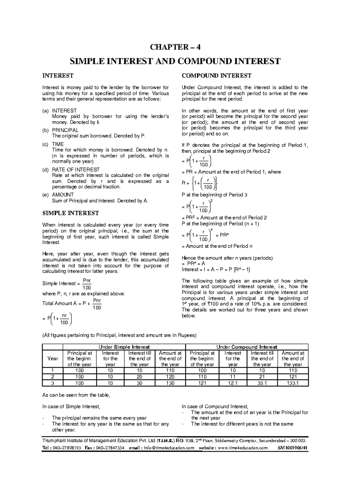 Chapter-4(SI-CI) - Mathematics,statistics and Gk - Triumphant Institute ...