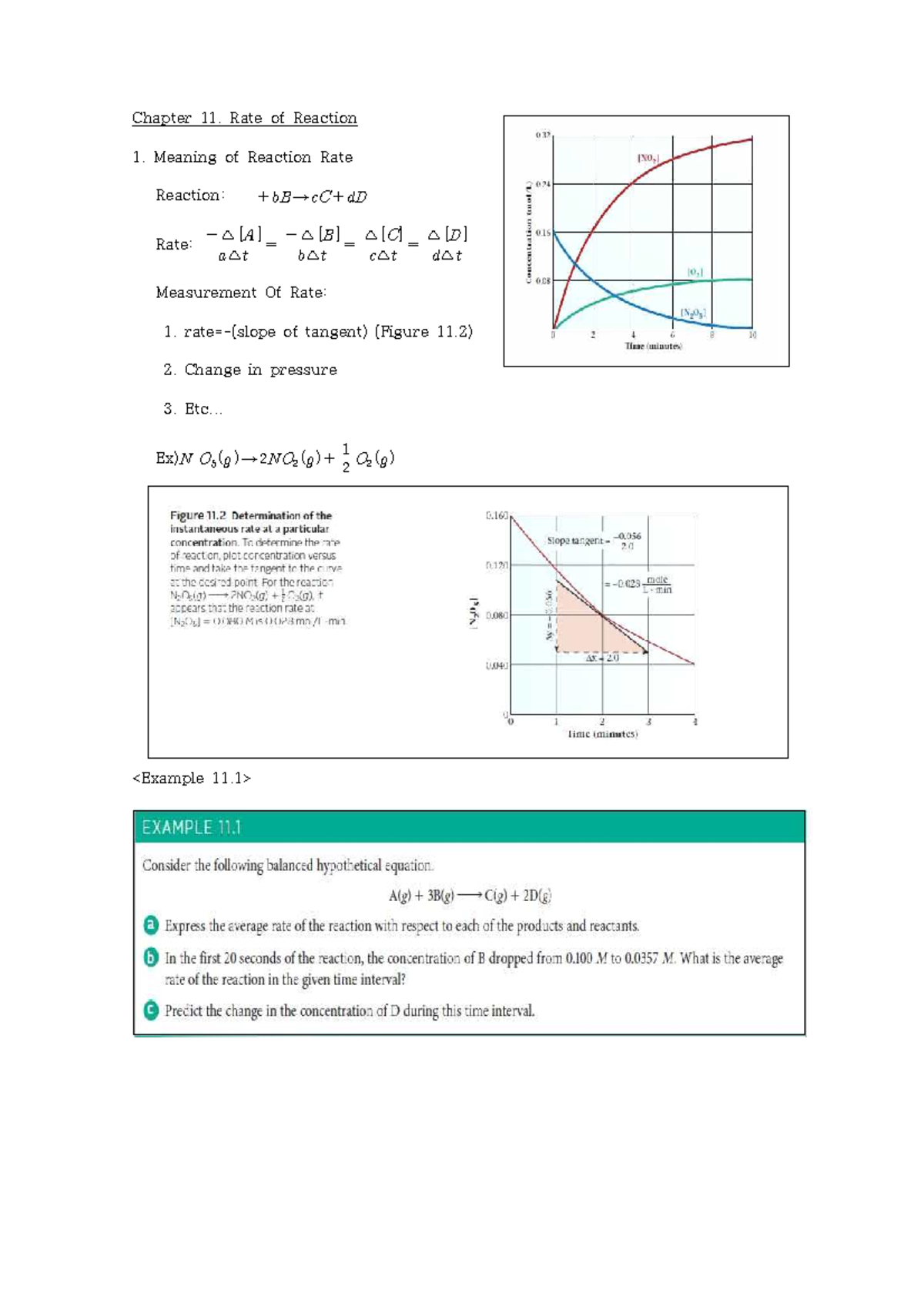 Chapter 11 - Summary General Chemistry - Chapter 11. Rate of Reaction ...