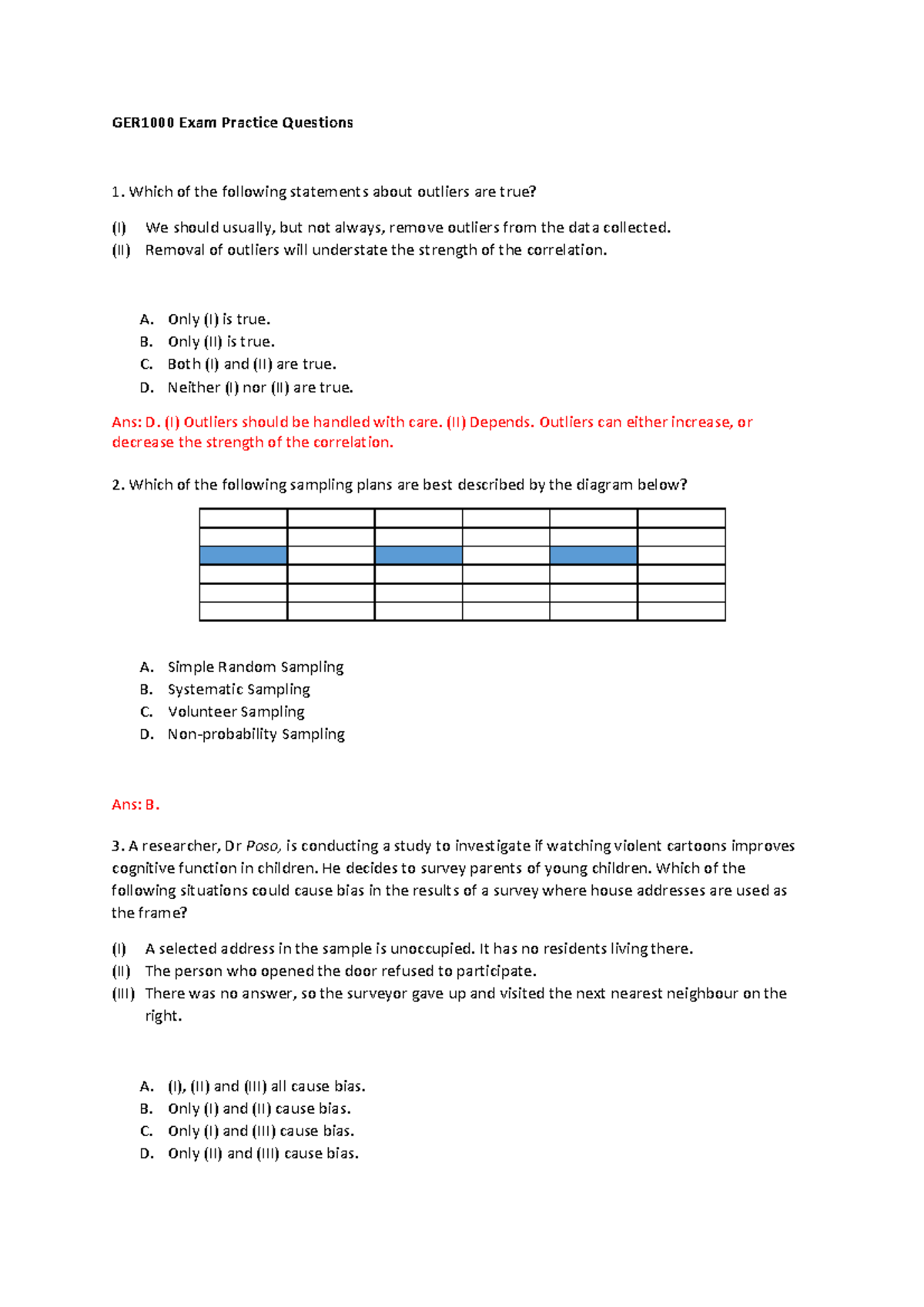 Gea 1000 statistics document Practice 5 ans - GER1000 Exam Practice ...