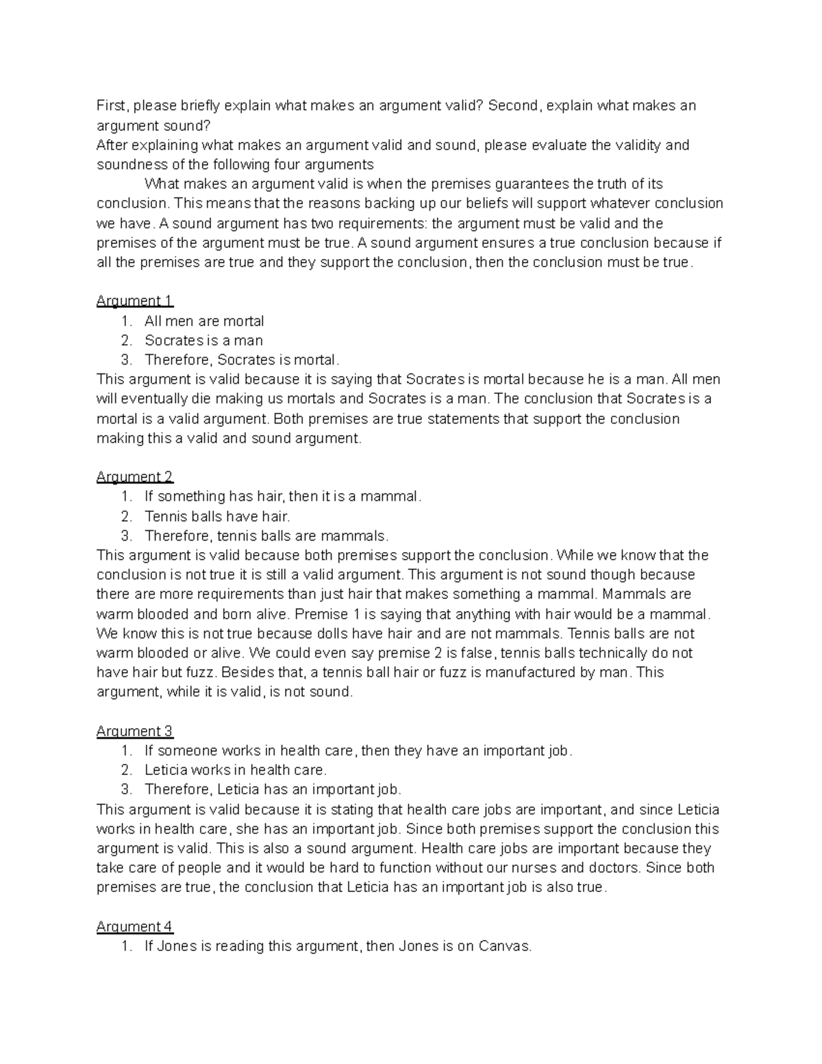 DB 1 validity and soundness - First, please briefly explain what makes ...