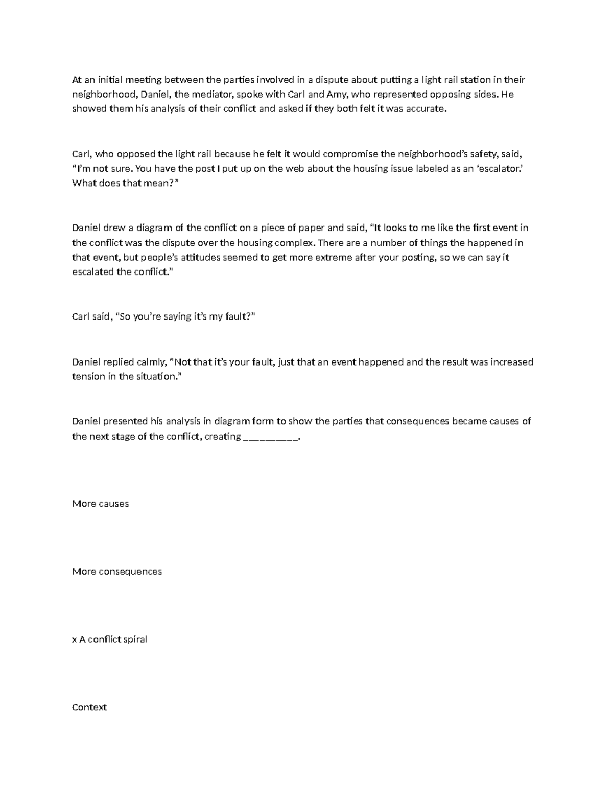 Sofia Conflict Resolution Unit 6 Challenge 2 - At an initial meeting ...