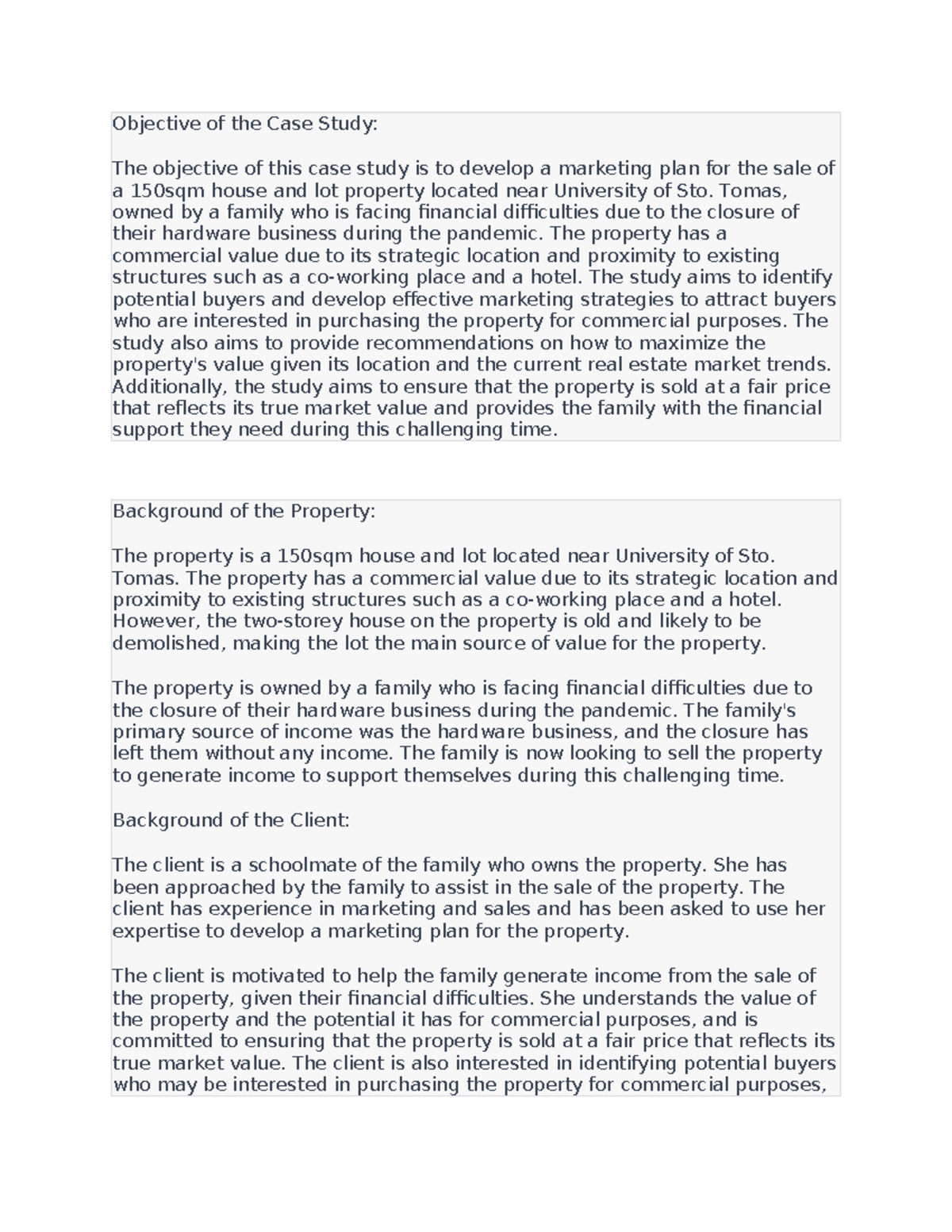 Real-Estate-Consulting-and-Investment Case-Study - Objective of the ...