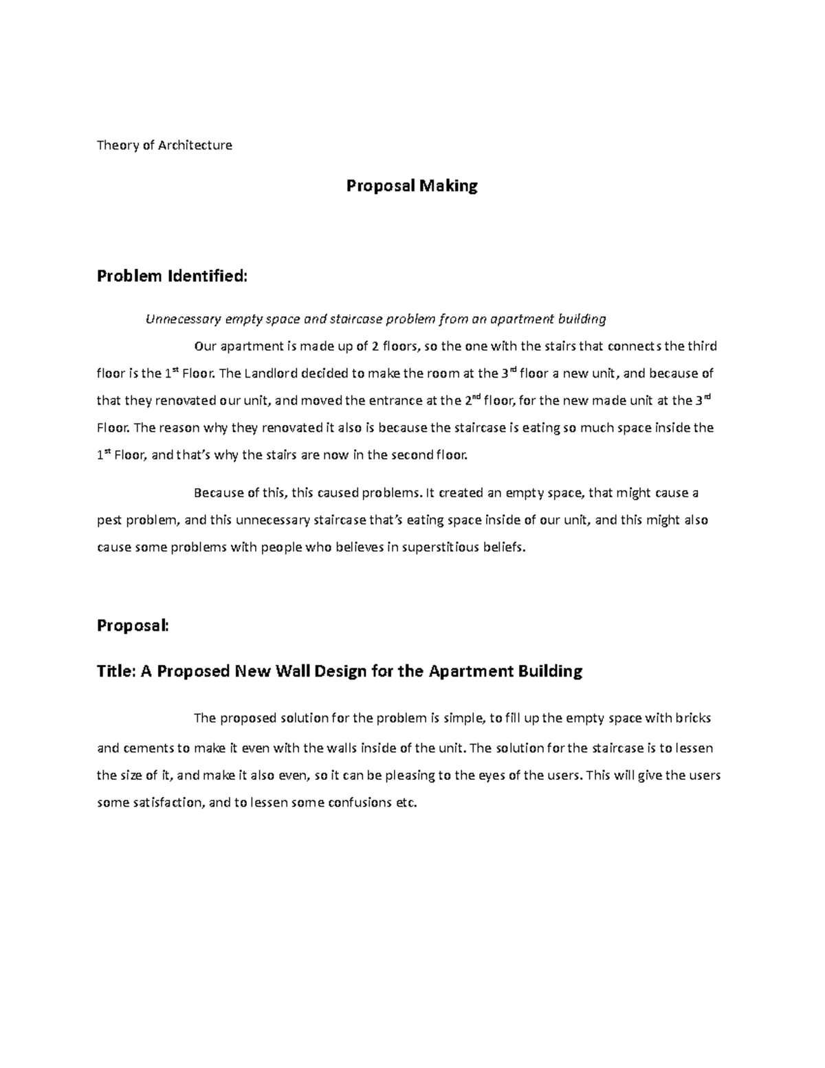 Proposal Making - Theory of Architecture Proposal Making Problem ...