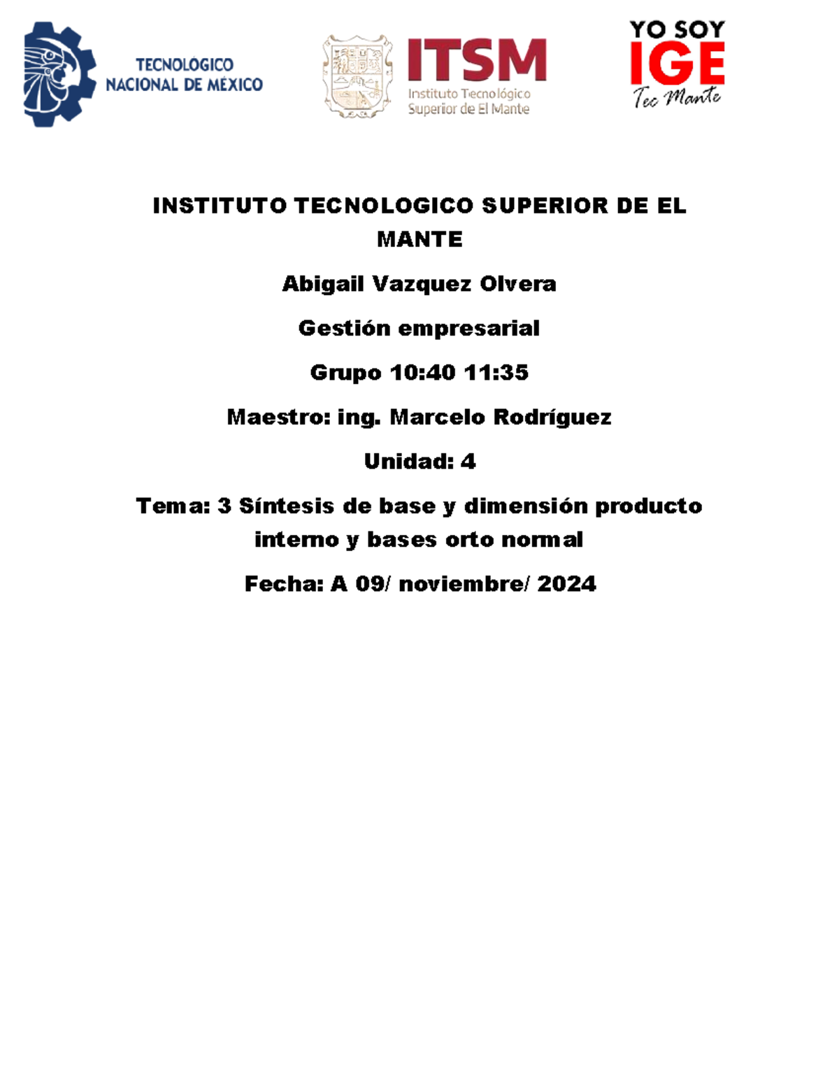 Instituto Tecnologico Superior DE EL Mante WH - INSTITUTO TECNOLOGICO ...