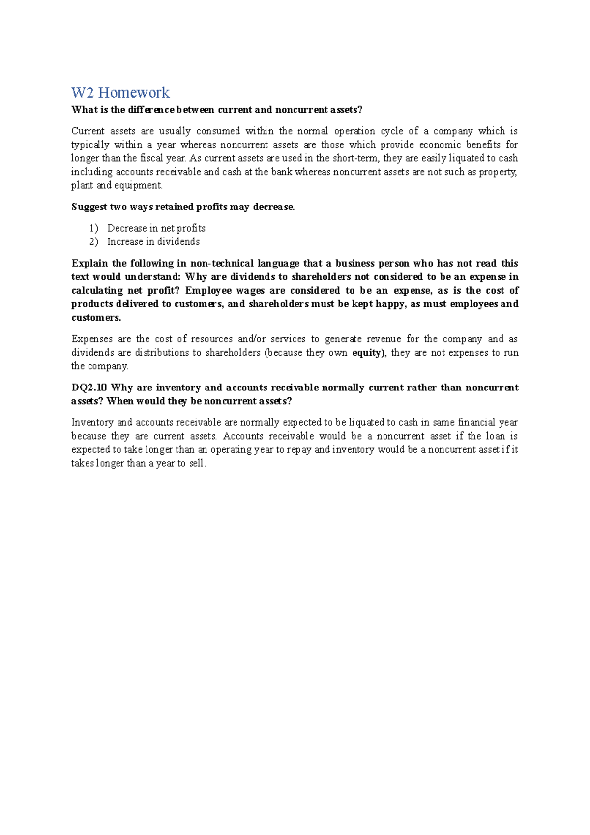 W2 Homework 1140 - W2 Homework What is the difference between current ...