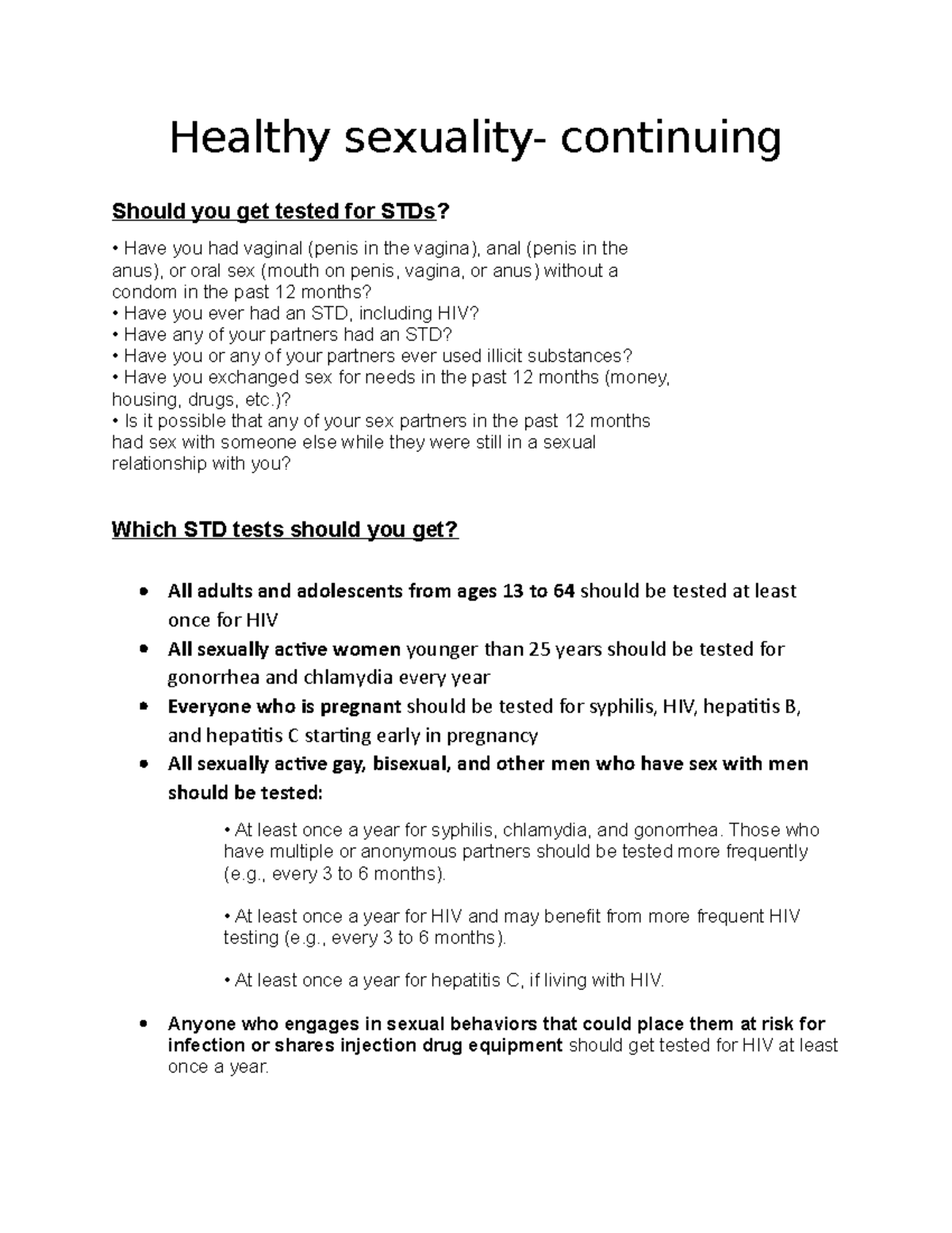Healthy people promot wellness notes Pt 2 of class notes - Healthy ...
