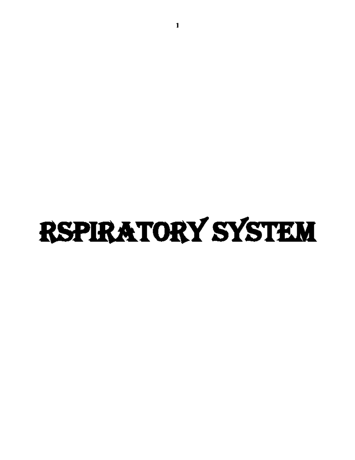 Resp-converted-1 - Respi note - RSPIRATORY SYSTEM INDEX Findings of ...