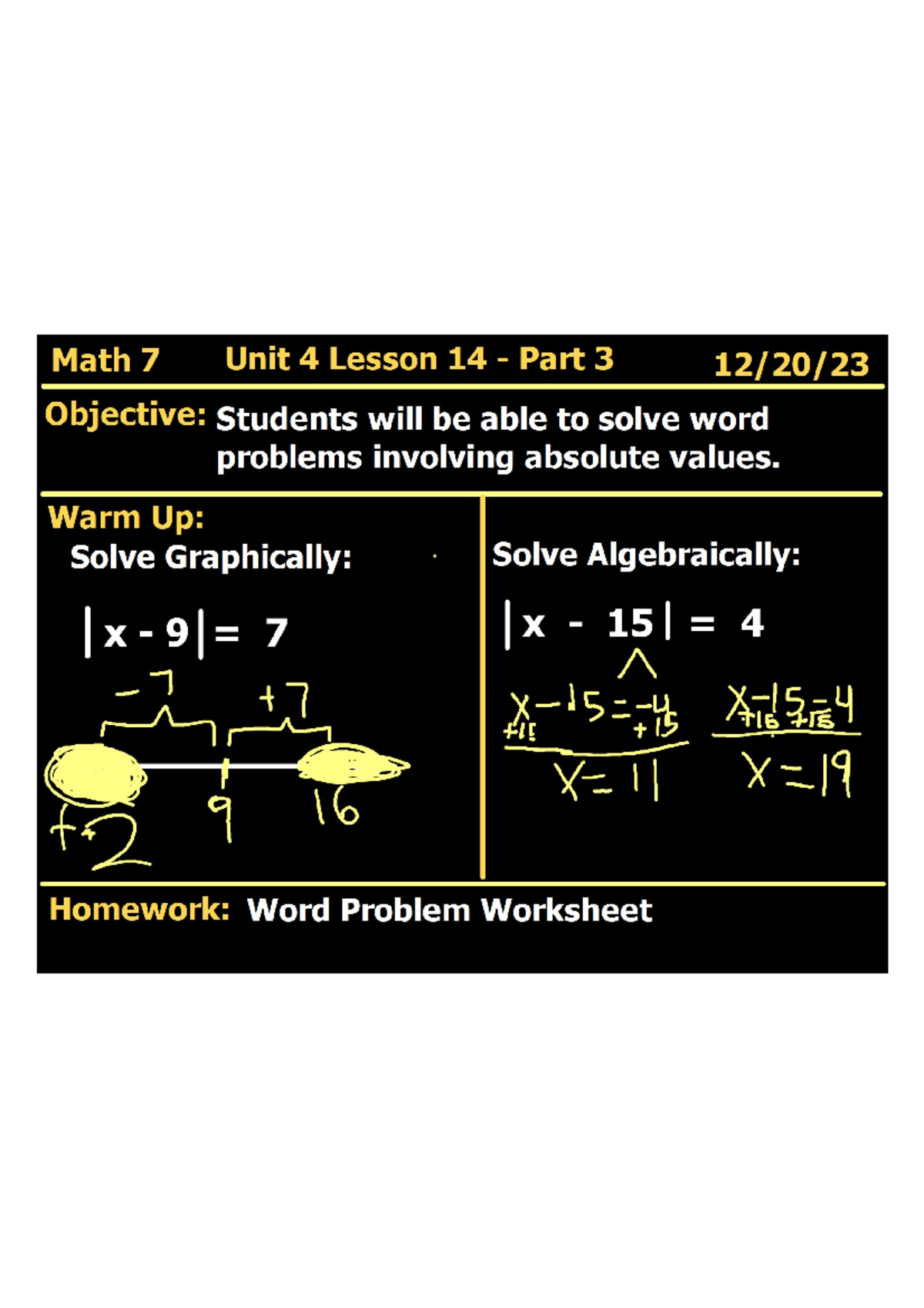 Math 7 Unit 4 Lesson 14 Part 3 -Word Problems - matemáticas - Studocu