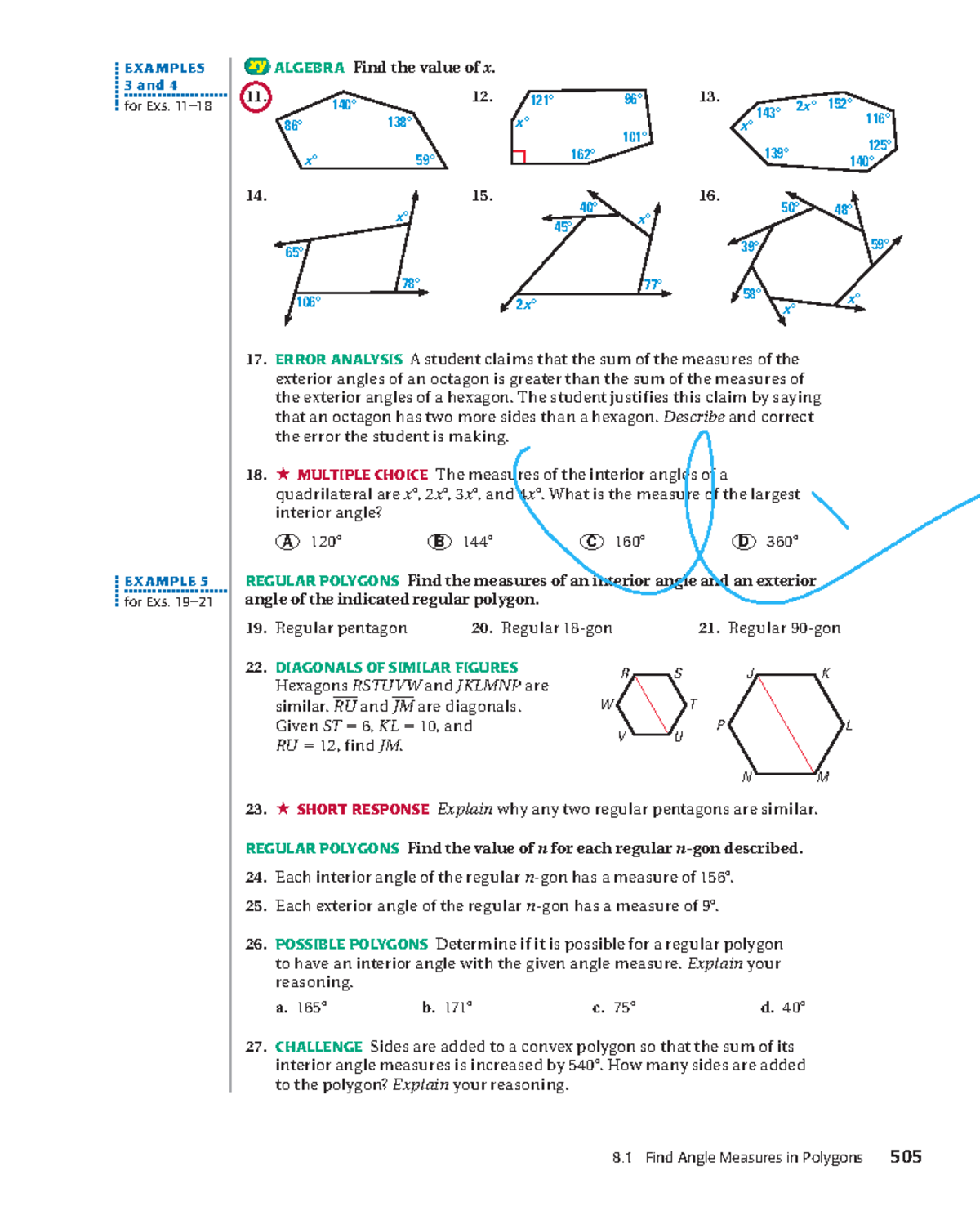 Aaden Ellis - Angle Sum Classwork - N M S K P L R J W T V U ALGEBRA ...
