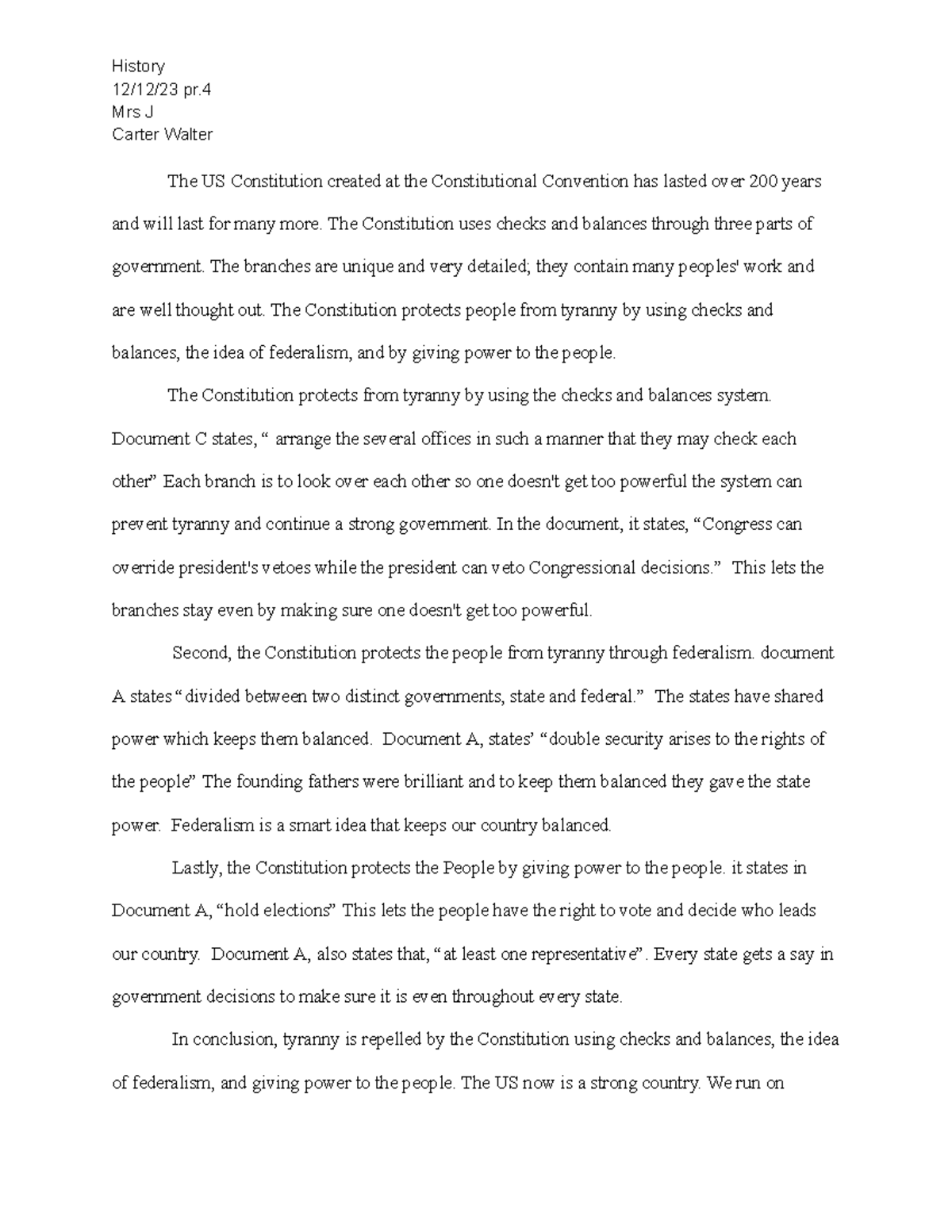 History DBQ - For a DBQ in Ms J's class - History 12/12/23 pr. Mrs J ...