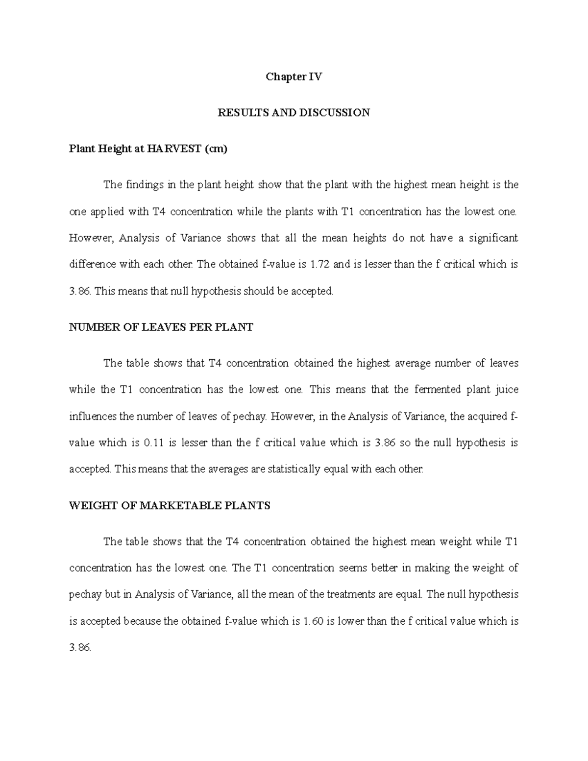 Chapter IV & V Sample research - Chapter IV RESULTS AND DISCUSSION ...