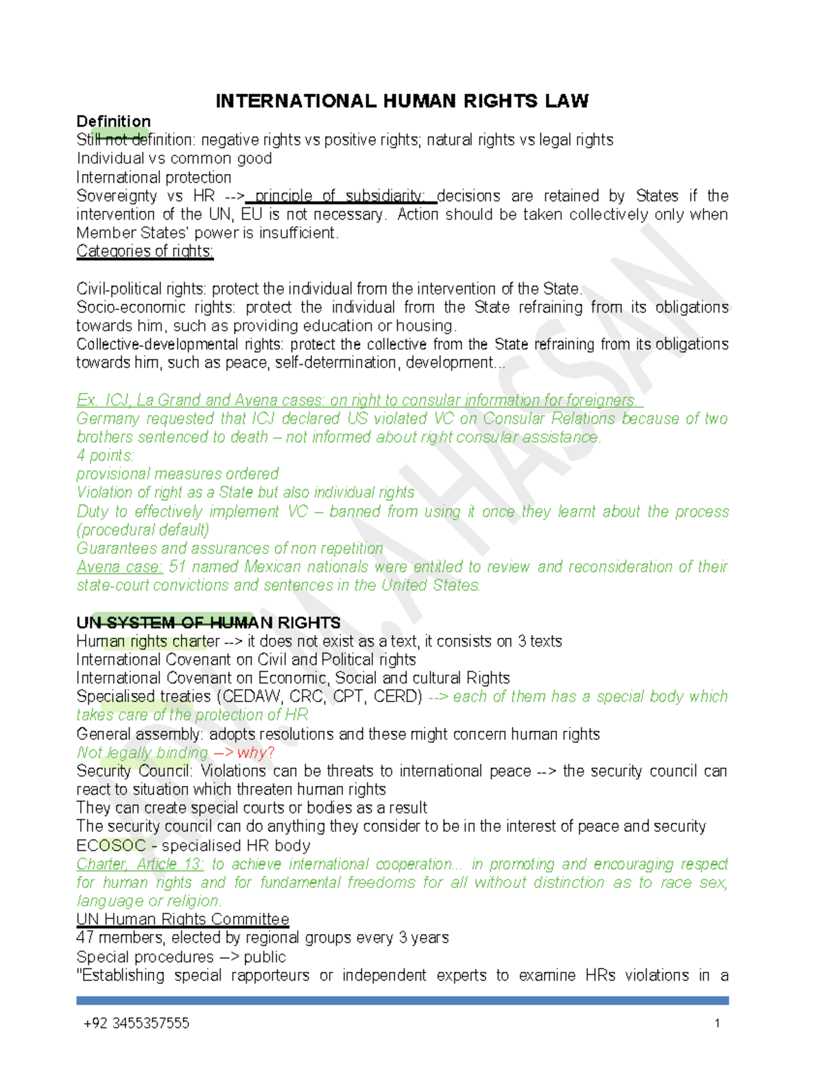 International human rights law - INTERNATIONAL HUMAN RIGHTS LAW ...