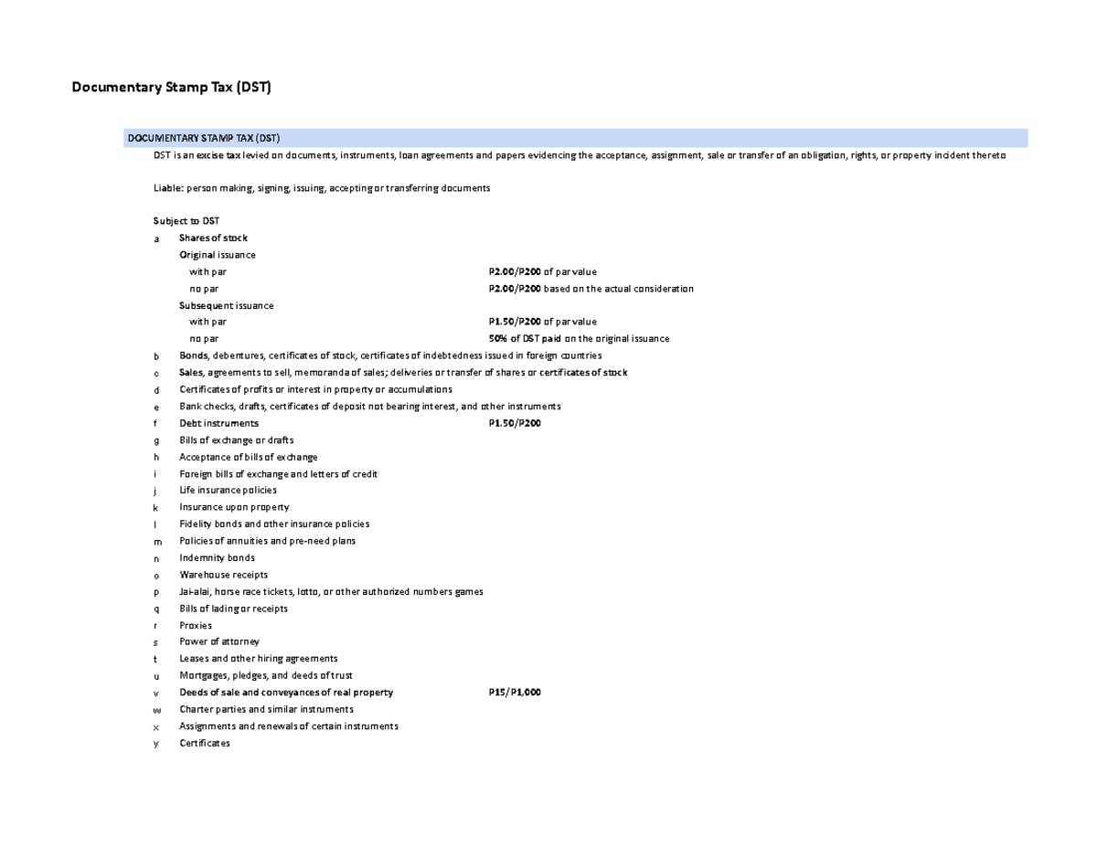 Taxation Spreadsheet (Pinnacle) - DST - Financial Accounting and ...