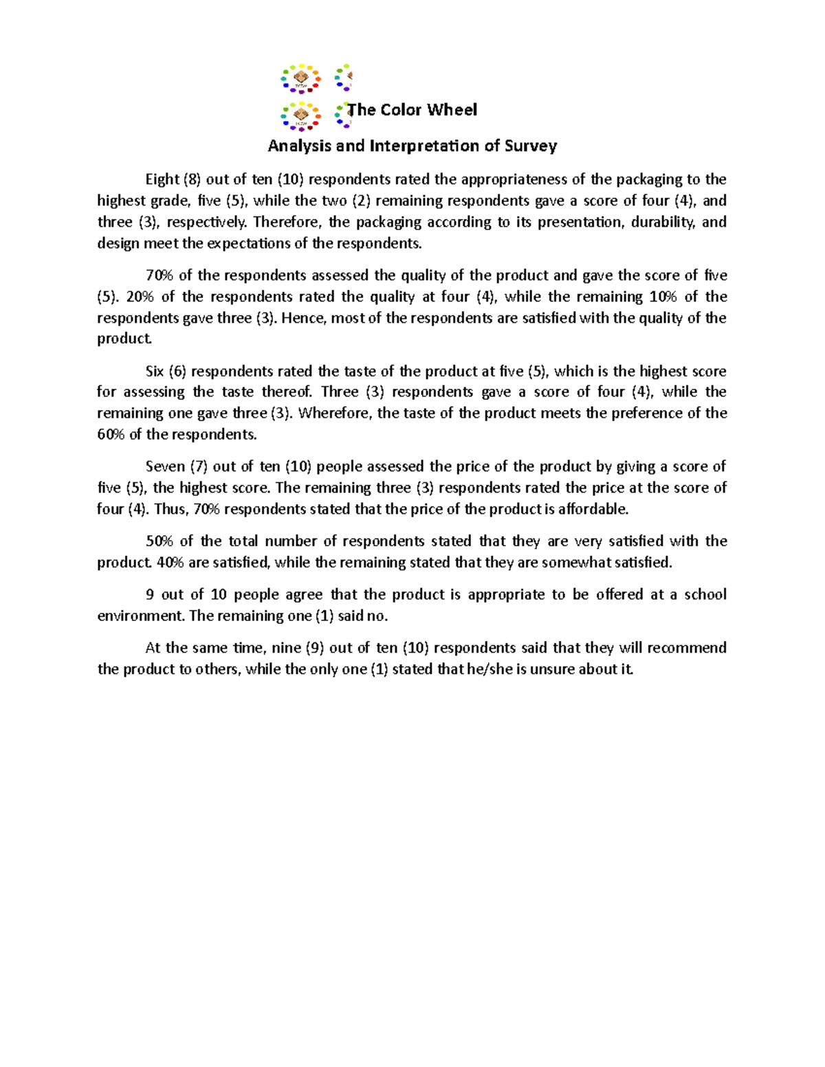 Entrep-Analysis - analysis paper - The Color Wheel Analysis and ...