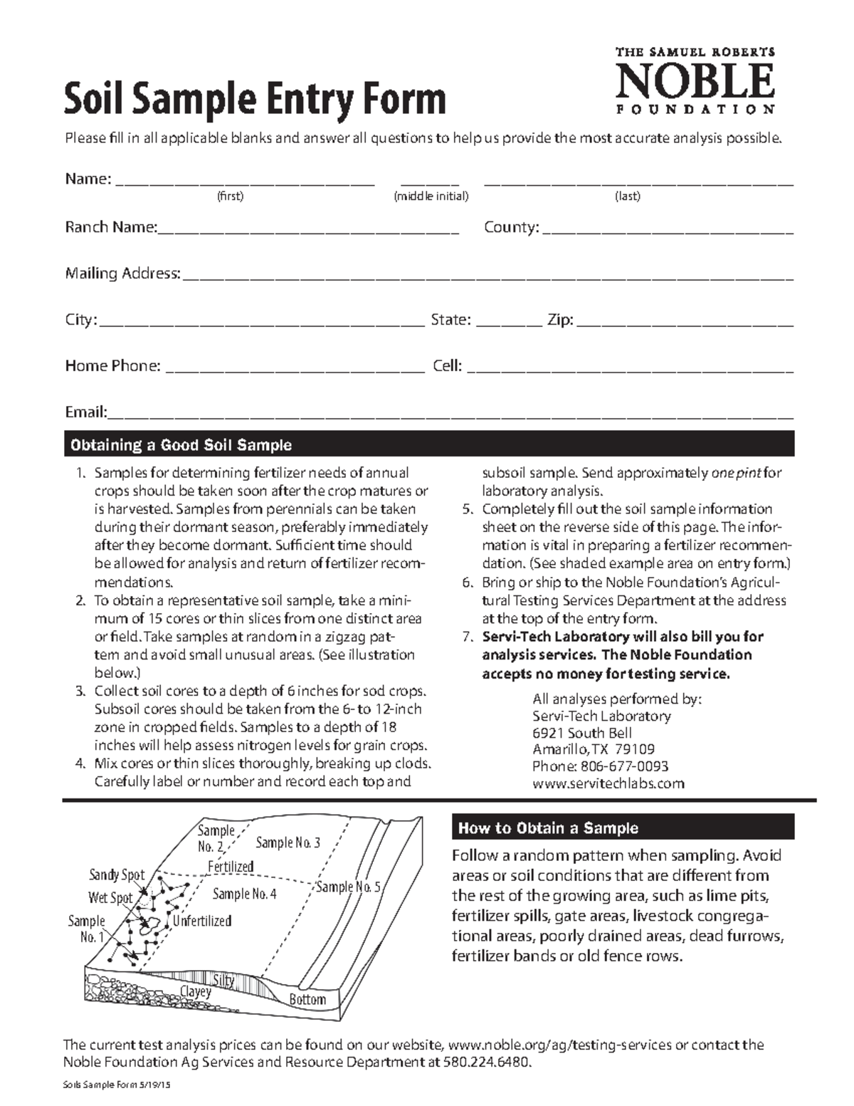 Soil-sample-form TP5 - tp solo - Soil Sample Entry Form Please fill in ...