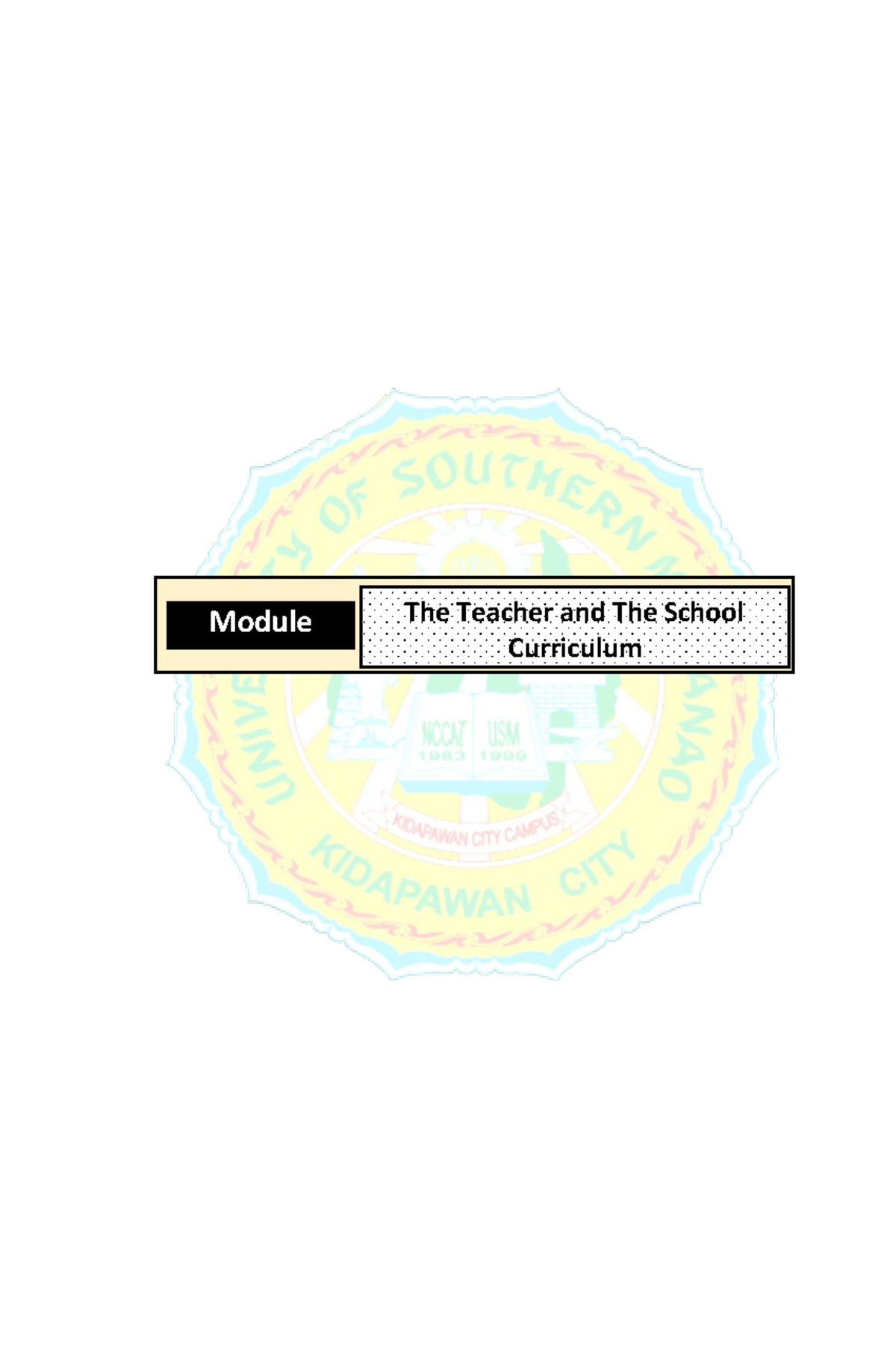 Chapter-1 - Filipino - The Teacher and The School Curriculum Module ...