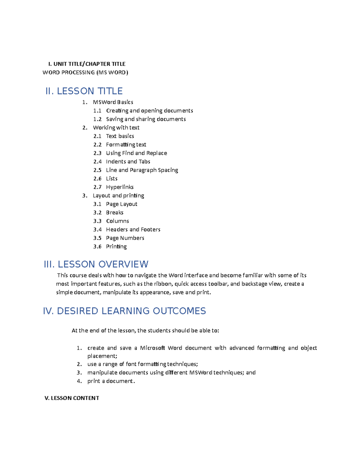 Advancecom Module 2 Lecture Notes For Advance Computer Application I Unit Titlechapter