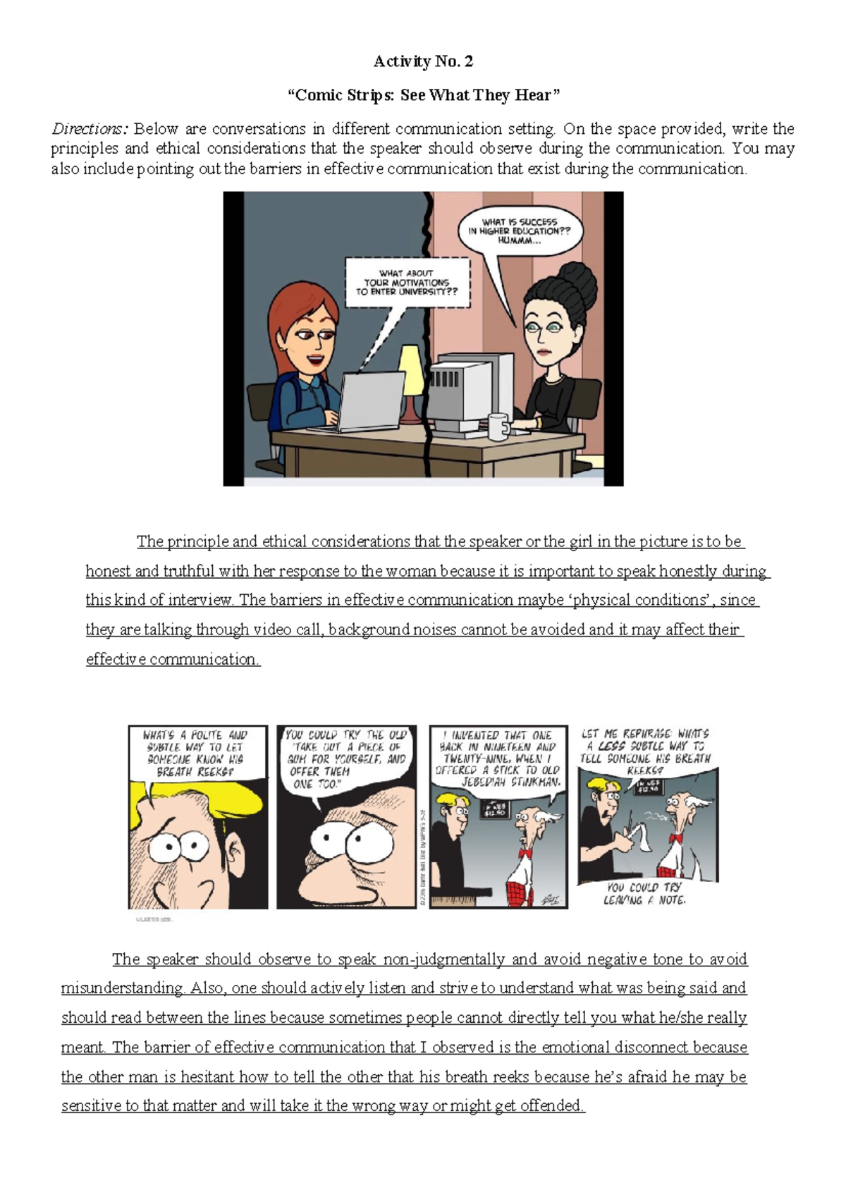 Activity-No-2 m1-l2 - Modules - Activity No. 2 “Comic Strips: See What ...