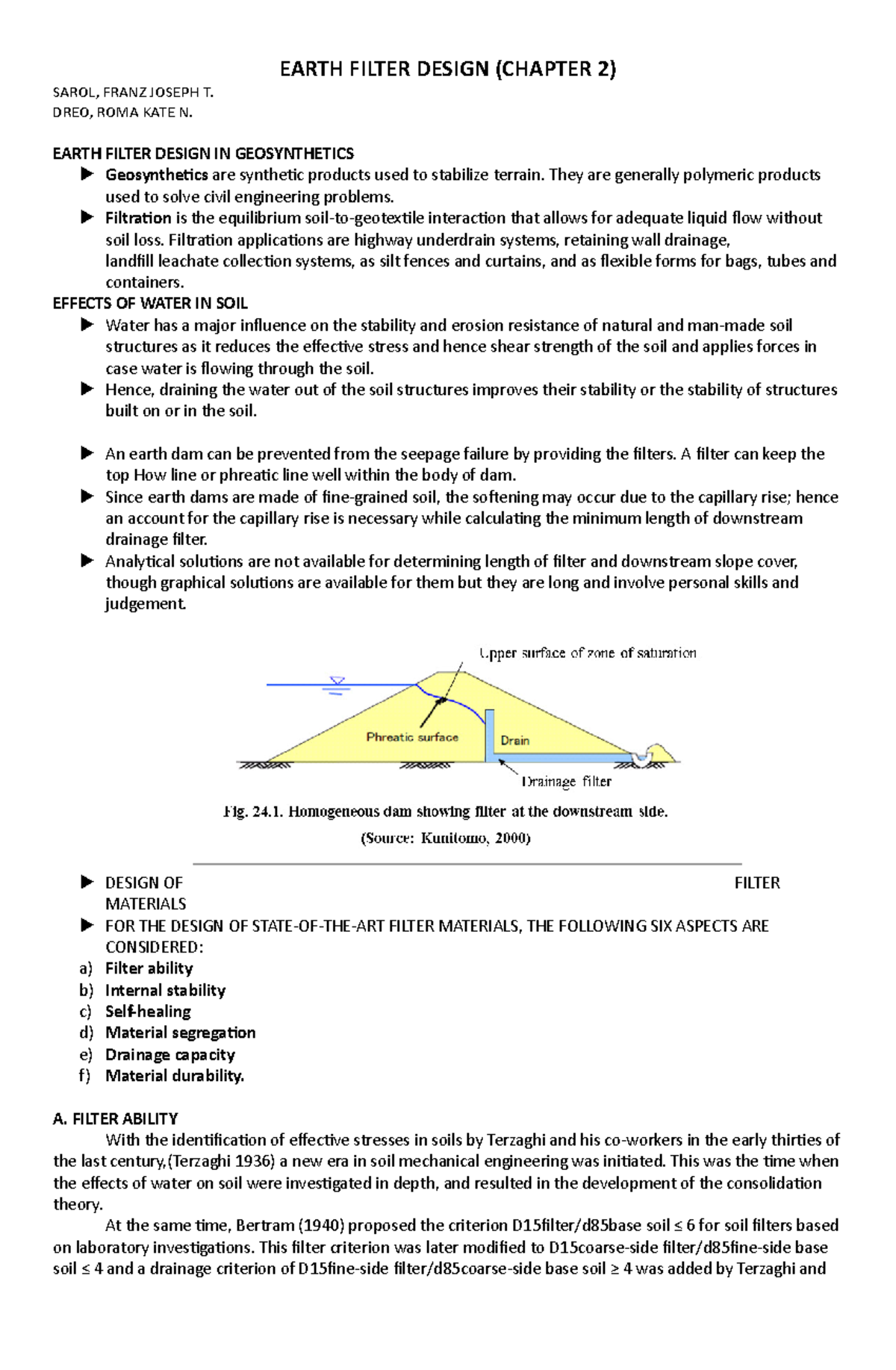 Earth Filter Design - Geotechnical engineering - EARTH FILTER DESIGN ...