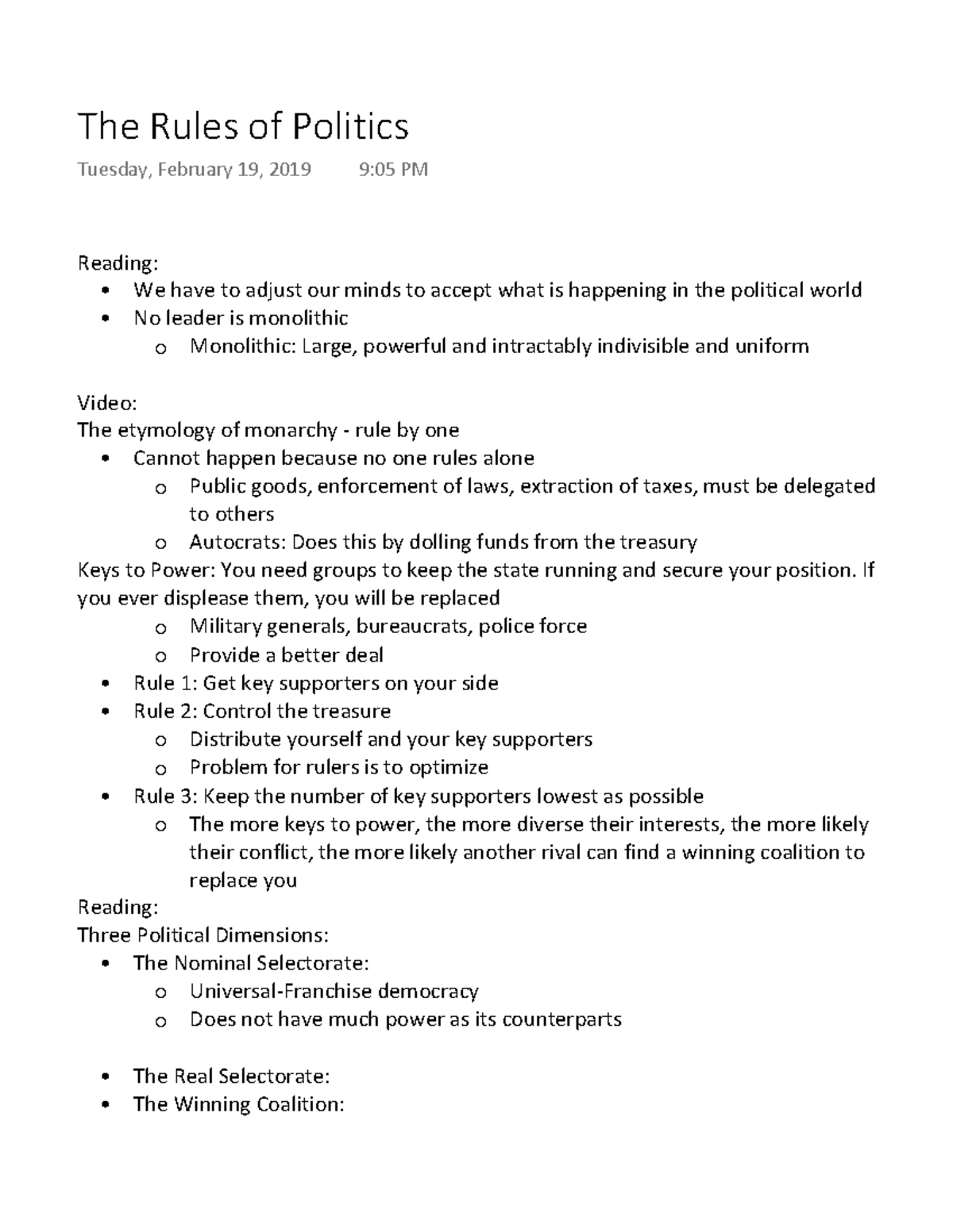 The Rules of Politics - Warning: TT: undefined function: 32 Reading ...