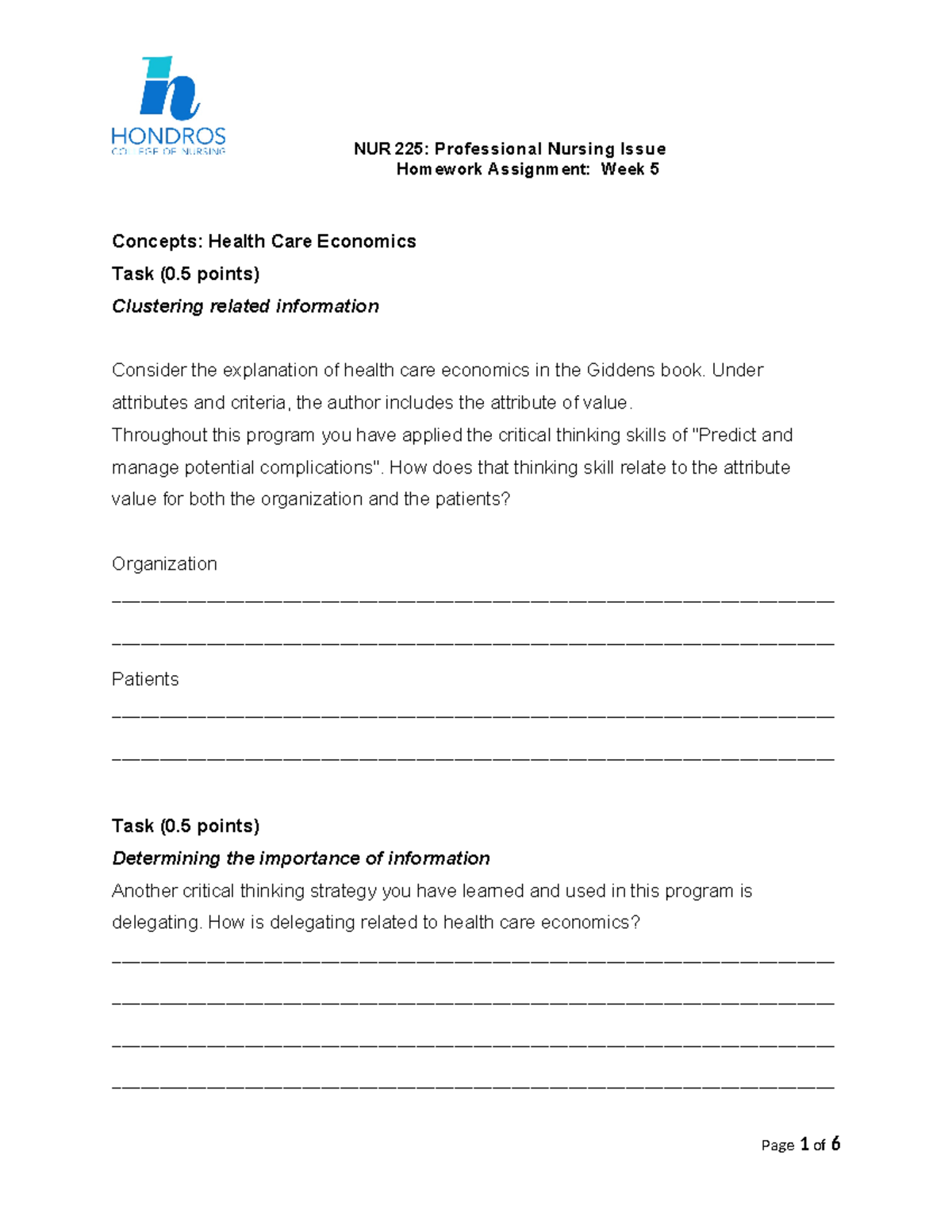 Week 5 Homework Assignment - Homework Assignment: Week 5 Concepts ...