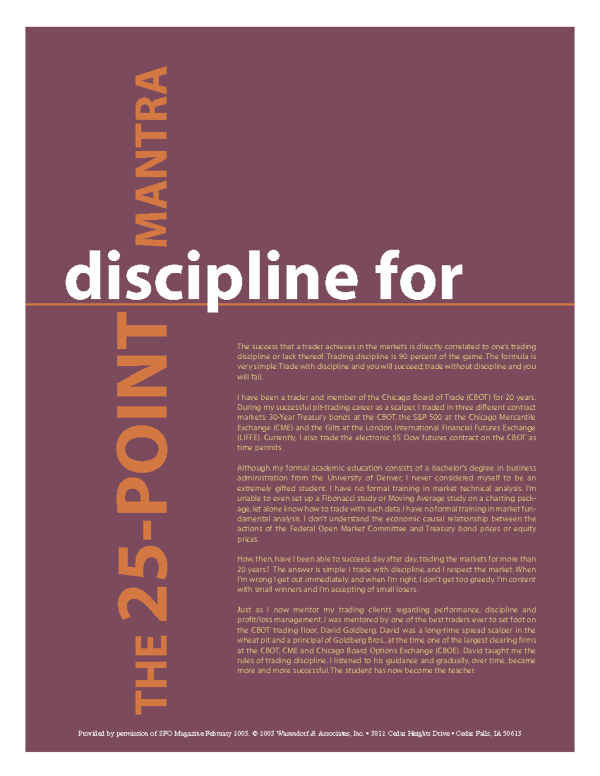 25 Rules Of Forex Trading Discipline - THE 25-POINT MANTRA The success ...