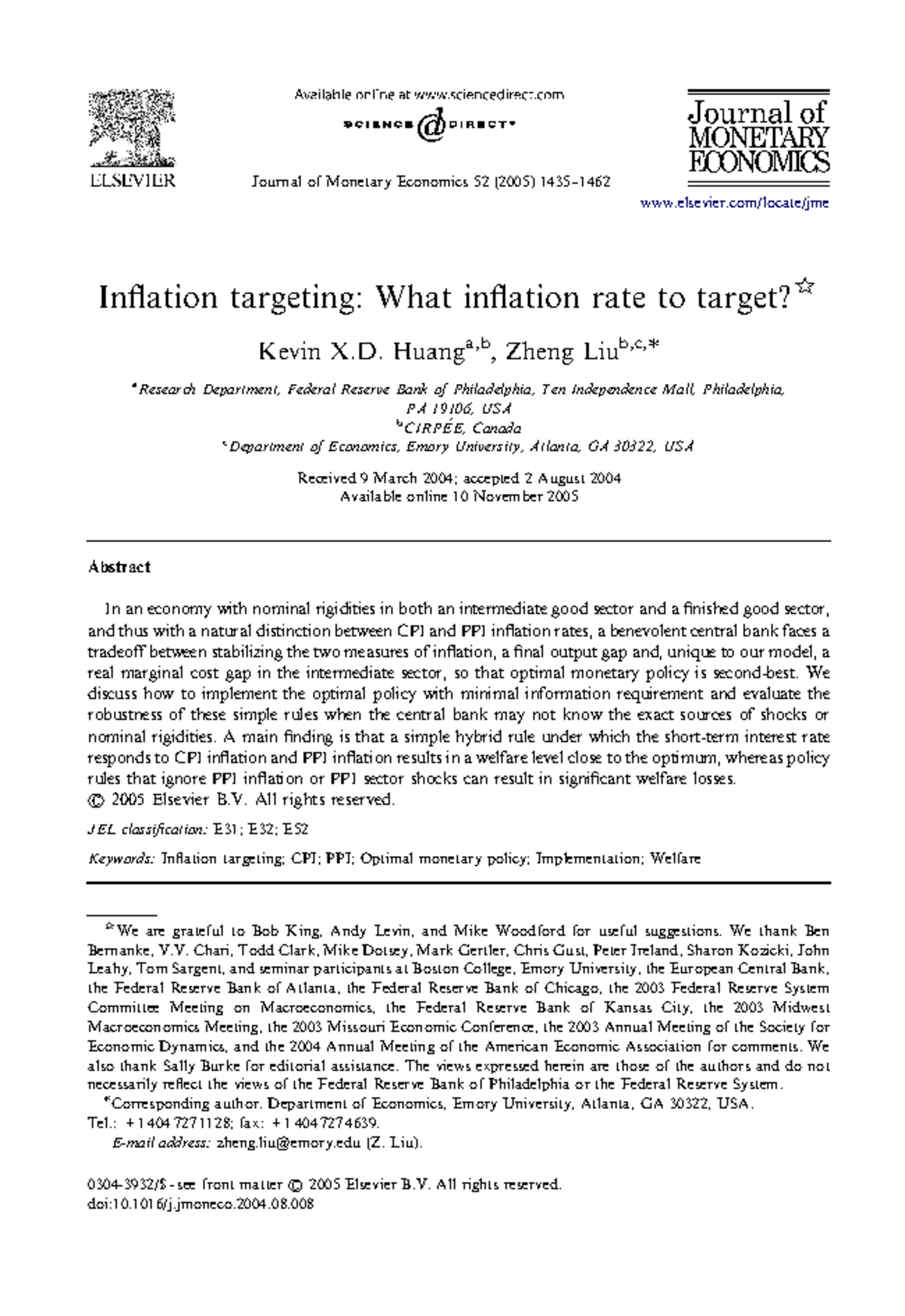Inflation targeting - Company SAF has 2 fixed price contracts for 2 ...