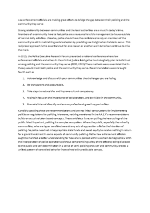 [Solved] What is the most important thing for police officers to do ...