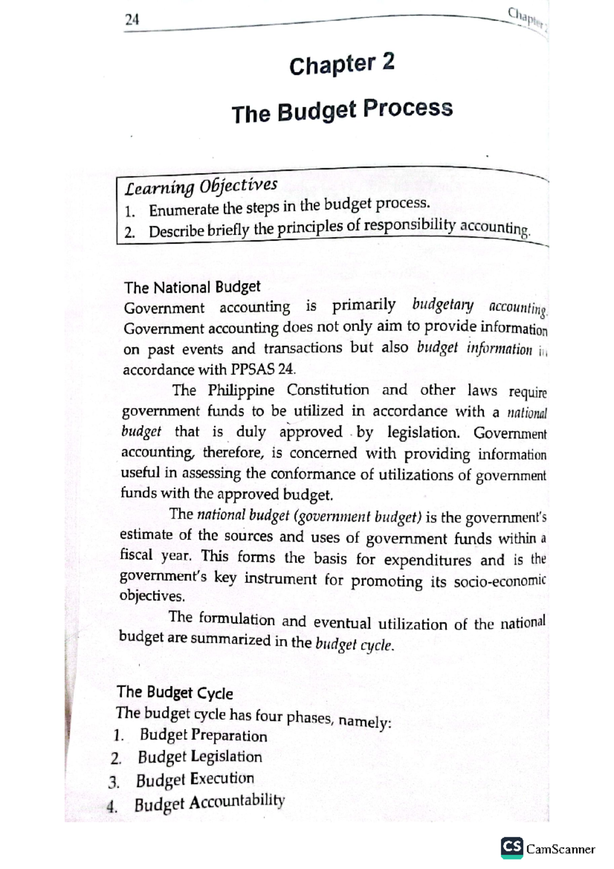 C2 the budget process p1 - Conceptual Framework and Accounting ...