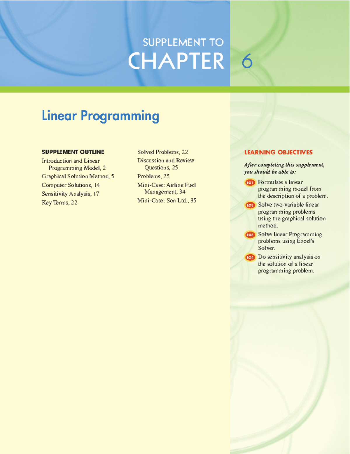 9 Chapter 6 Linear Programming - SUPPLEMENT TO CHAPTER 6 Linear ...