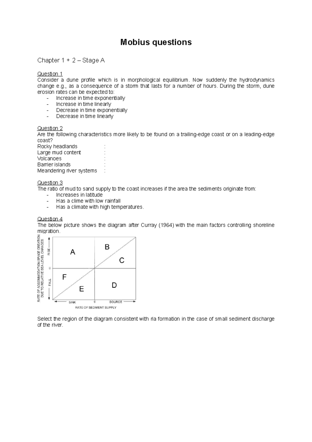 Mobius questions without answers - Mobius questions Chapter 1 + 2 ...