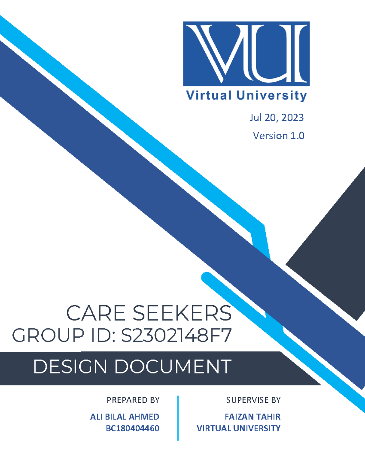 Desgin Document - Care Seeker -Ali Bilal - CARE SEEKERS GROUP ID ...